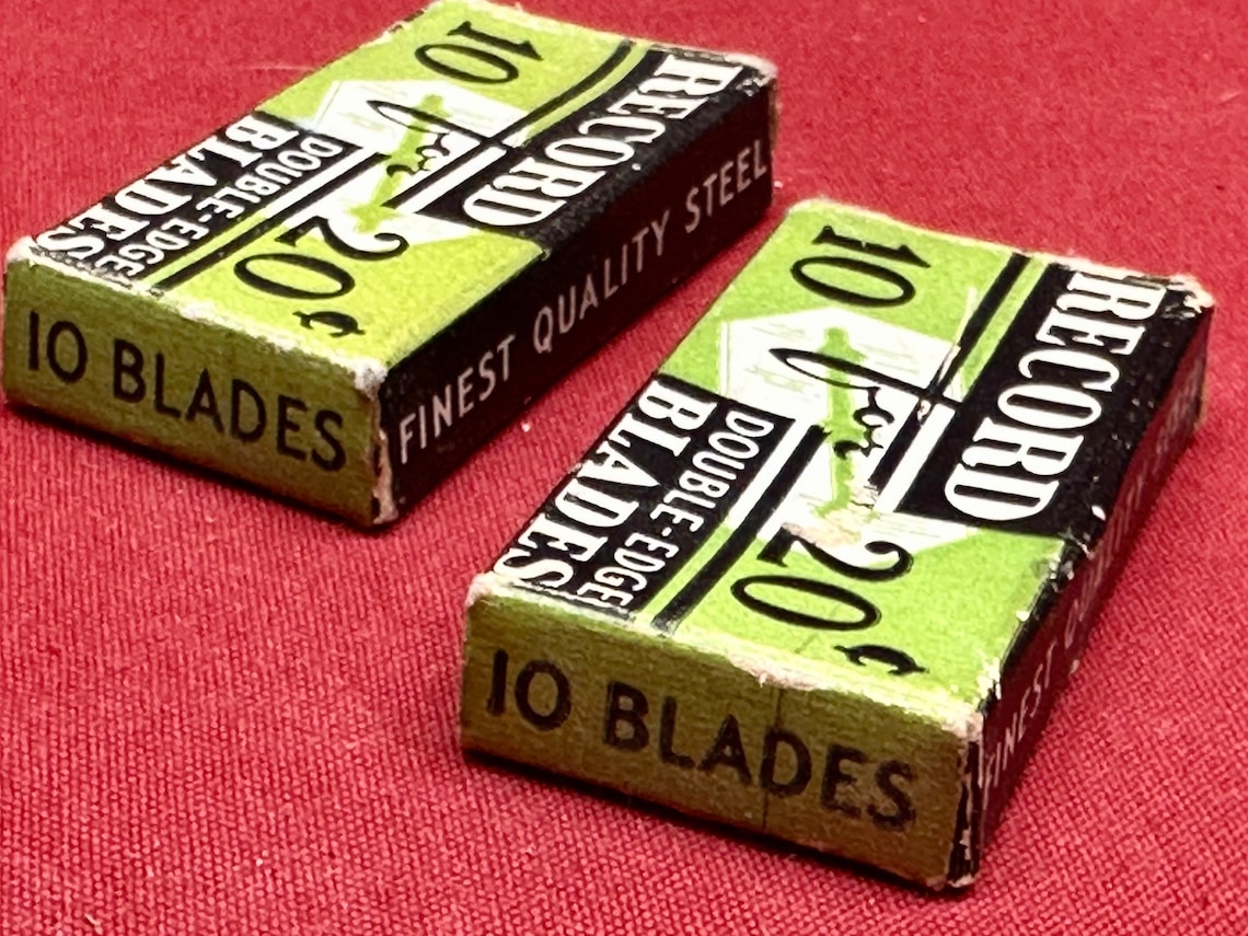 Vintage Record Double Edge Razor Blades Made in USA - Etsy