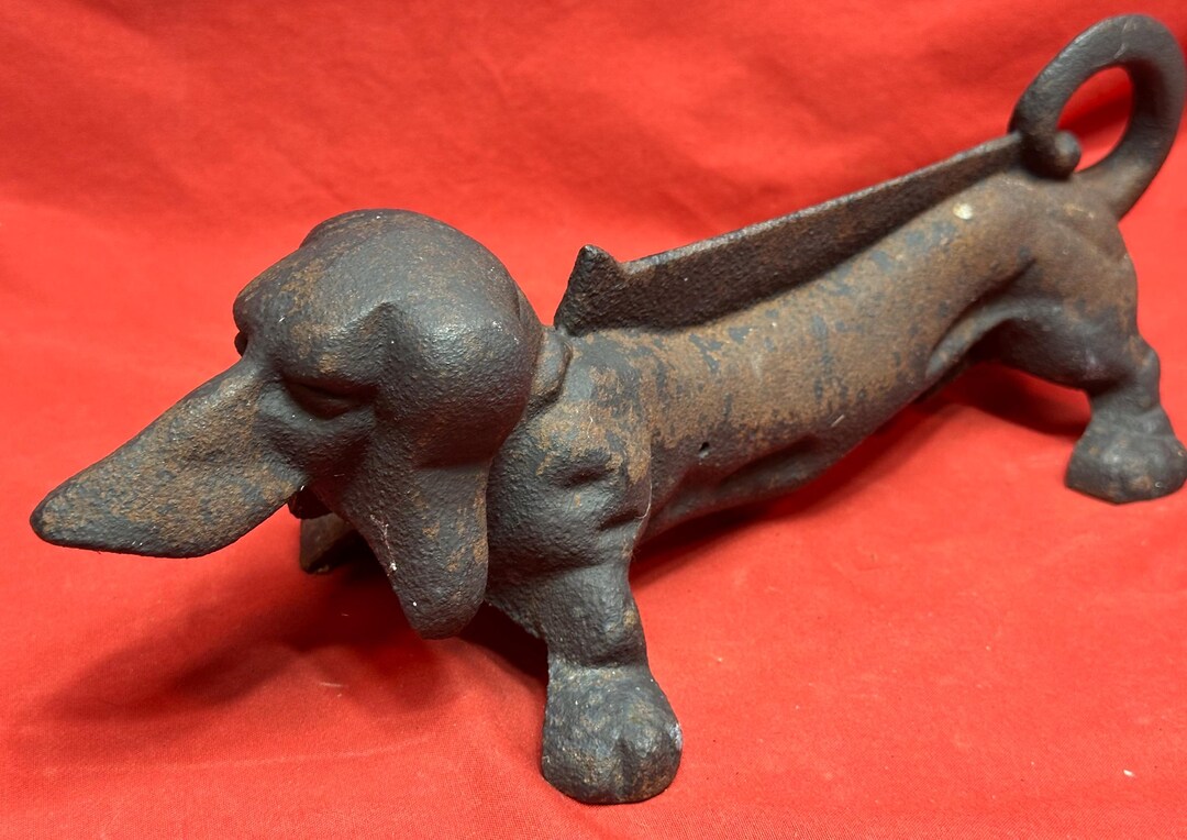 Antique Cast Iron Dachshund Boot/shoe Scraper/doorstop - Etsy