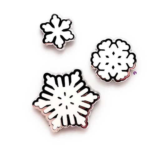 Antique Silver Snowflake Enamel Pin Lapel Pin Winter - Etsy