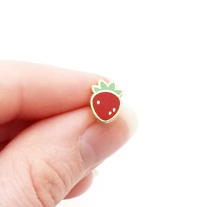 Mini Strawberry Pin Set 6 Piece Lapel Pin Fruit Pin - Etsy