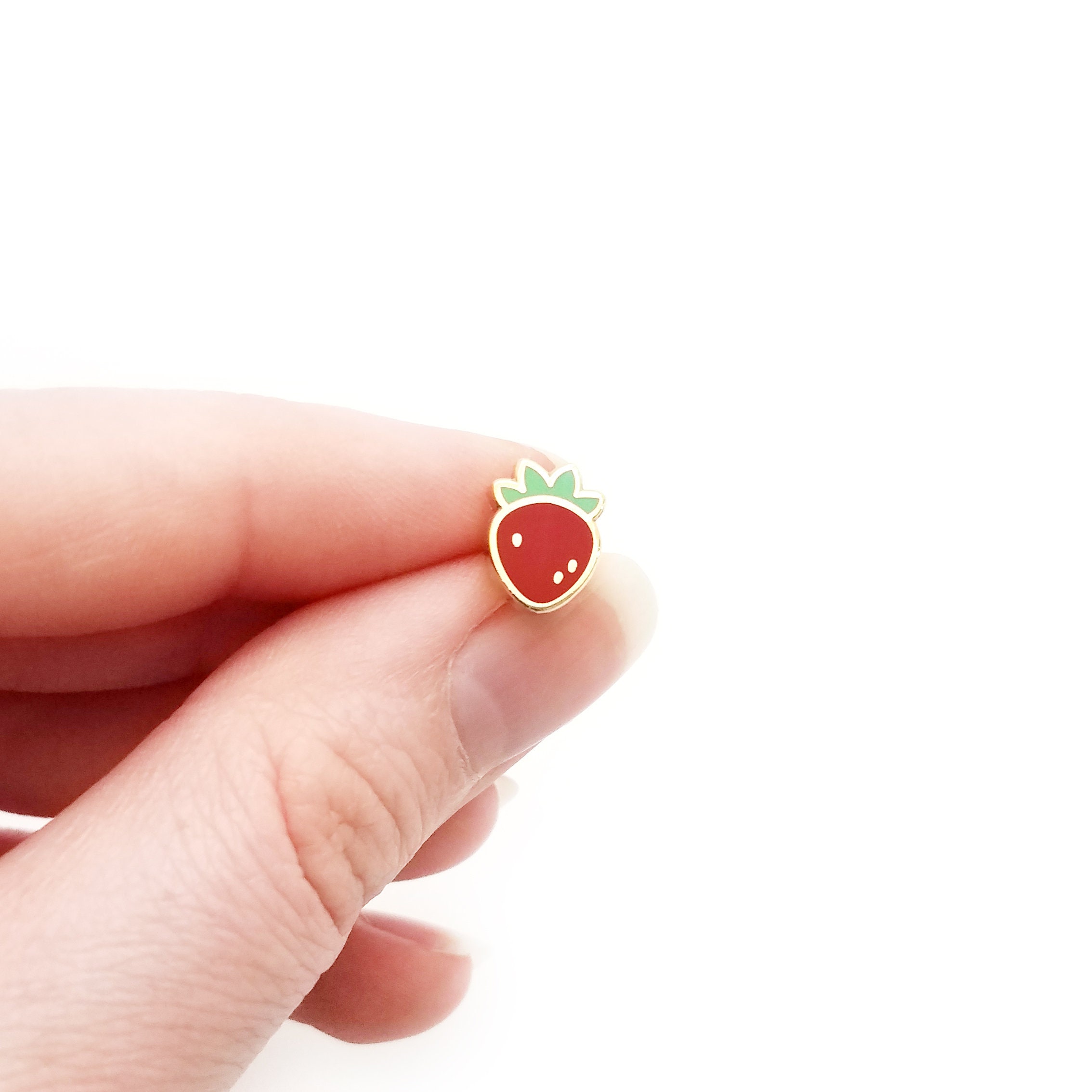 Mini Strawberry Pin Set 6 Piece Lapel Pin Fruit Pin - Etsy