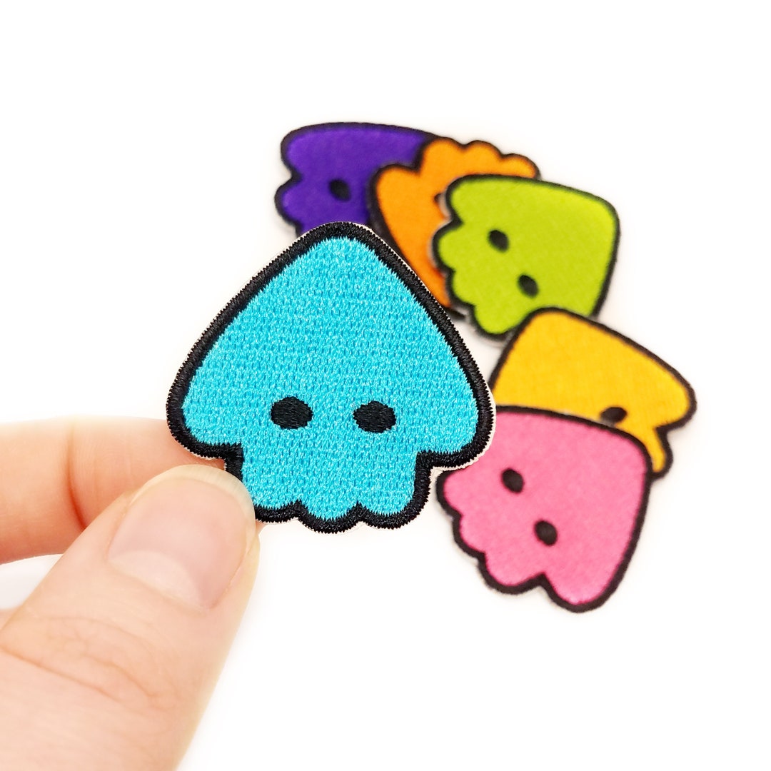 Squid Patch Set - 6 Piece | Embroidered Patches | Splatoon Inspired - Etsy