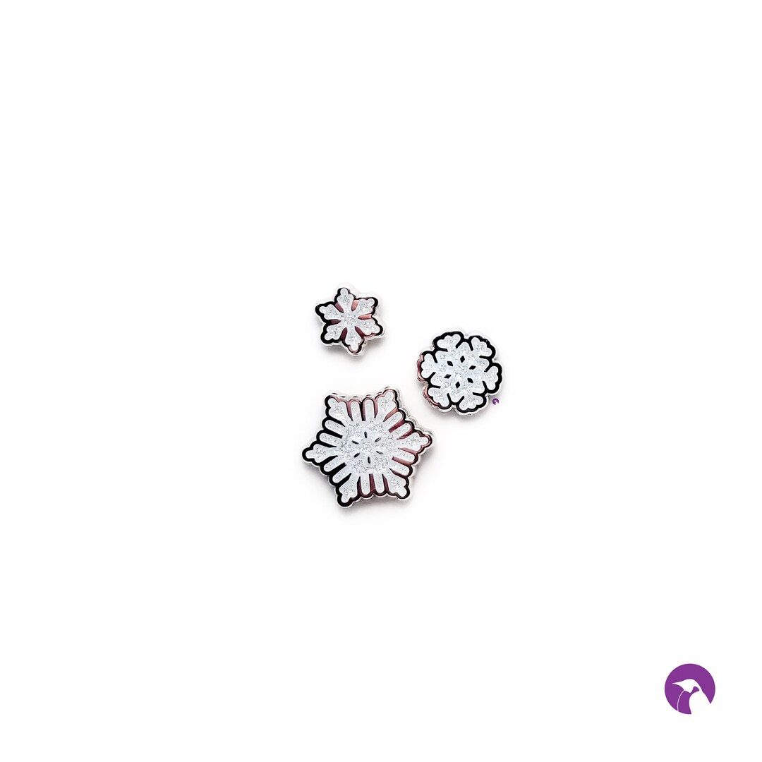 Snowflake Pin Set - 3 Piece | Lapel Pin - Etsy