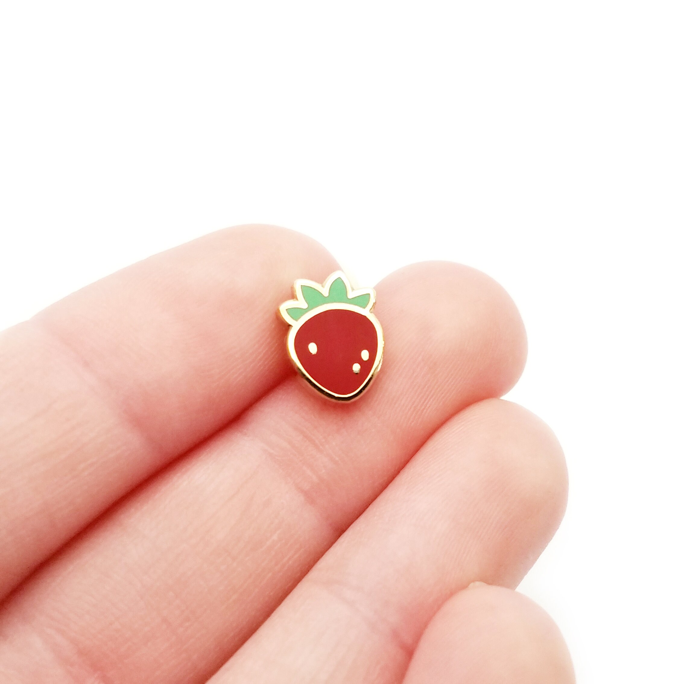 Mini Strawberry Pin Set 6 Piece Lapel Pin Fruit Pin - Etsy