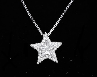 Diamond star pendant | Etsy