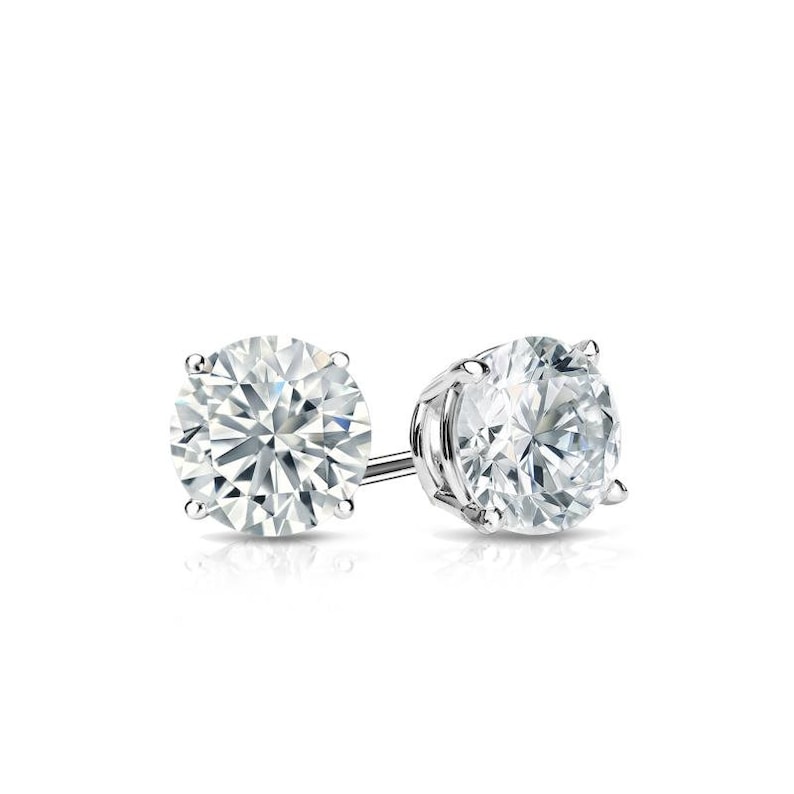 2 Ct Brilliant Round Diamond Stud Earrings Women Diamond - Etsy