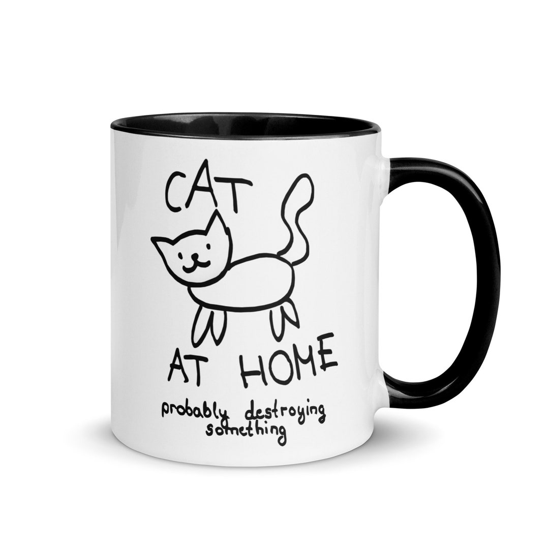 The 'cat at Home' Meme Mug: for Those Who Know the Struggle of Feline ...