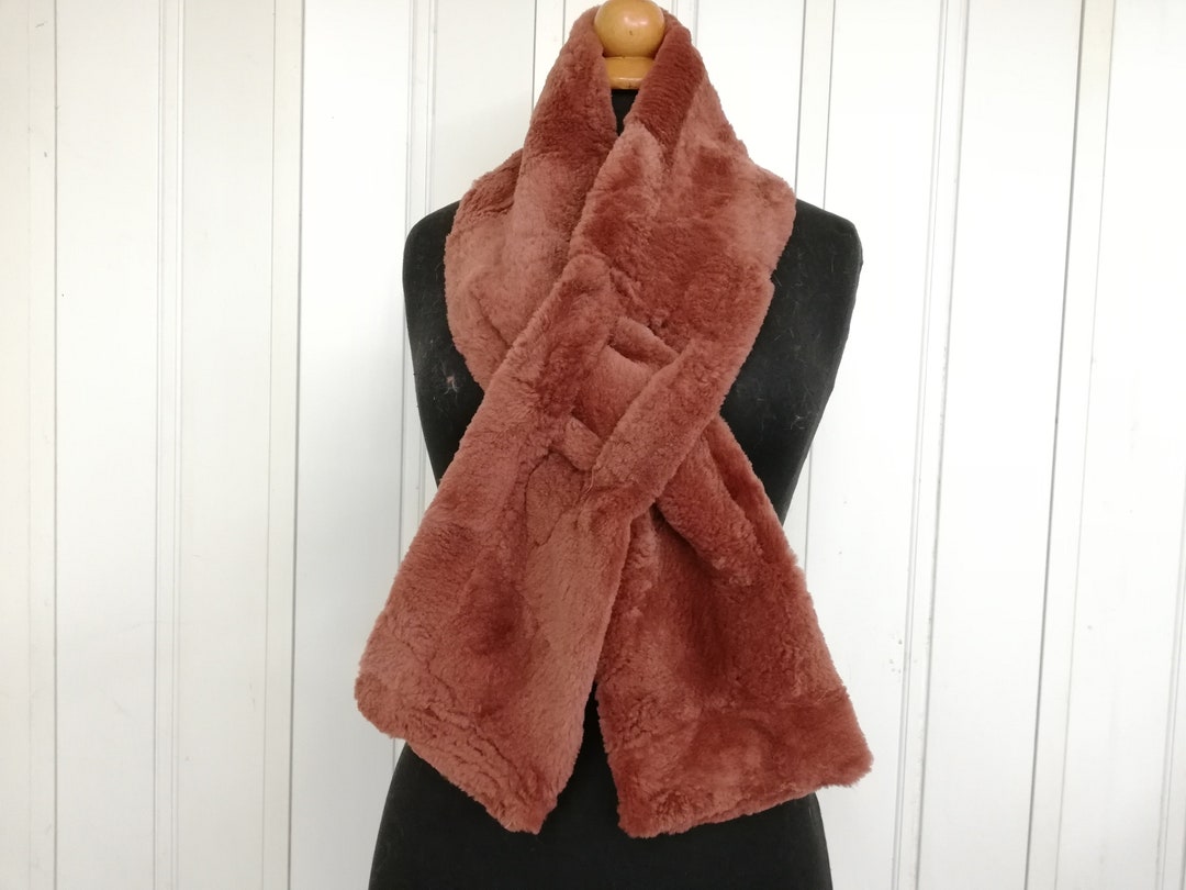 Sheared Real Velvet Nutria Fur Patchwork Scarf Brown Color ,real Fur ...