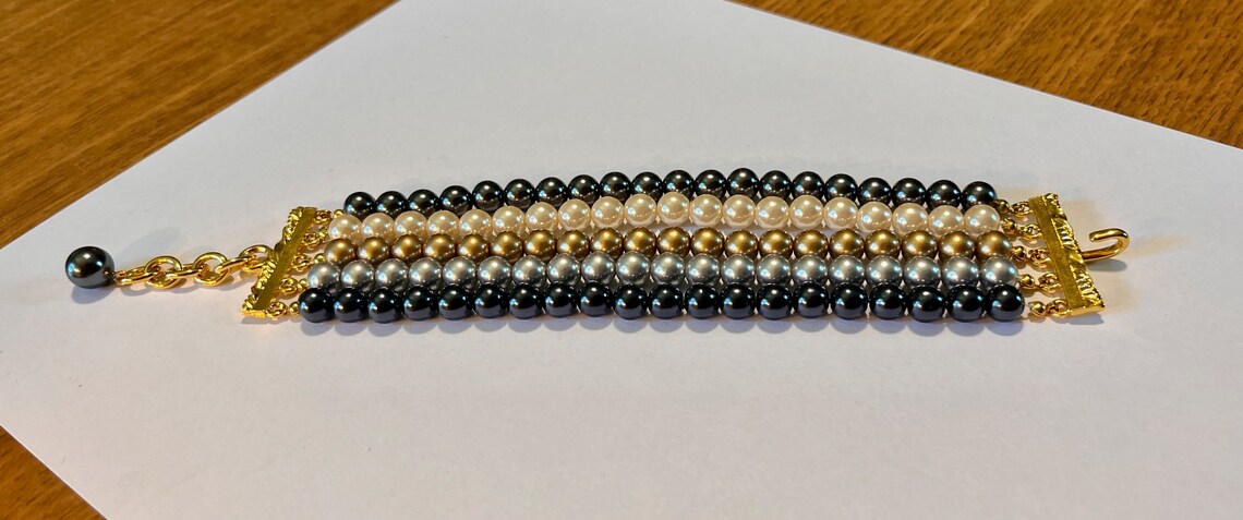 Multi-strand Pearl Bracelet Vintage 7 Length Joan Rivers Collection 5 ...