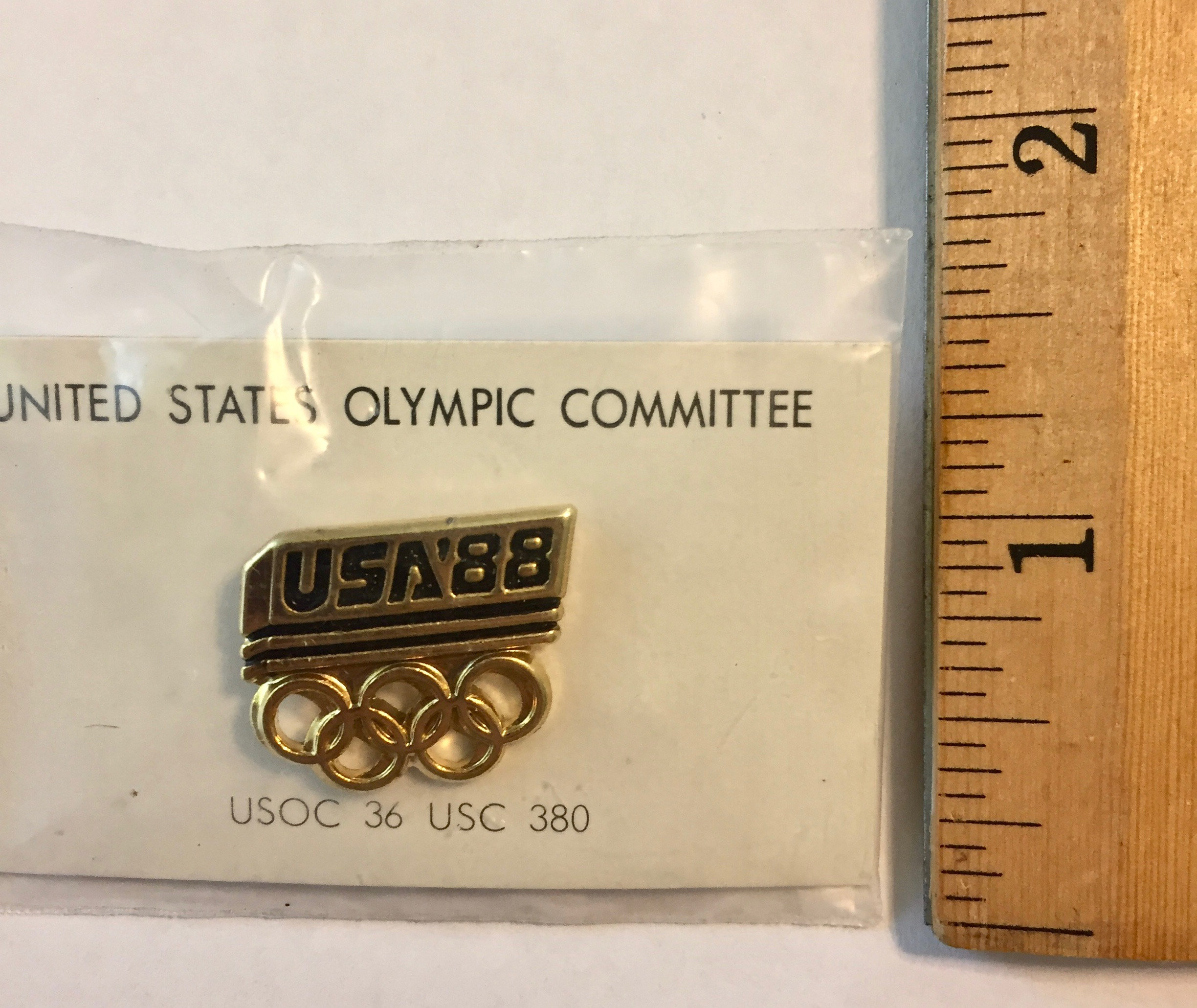 1988 USA Olympics Pin * Pinch Lock Back * Mint * USOC 36 USC 380 ...