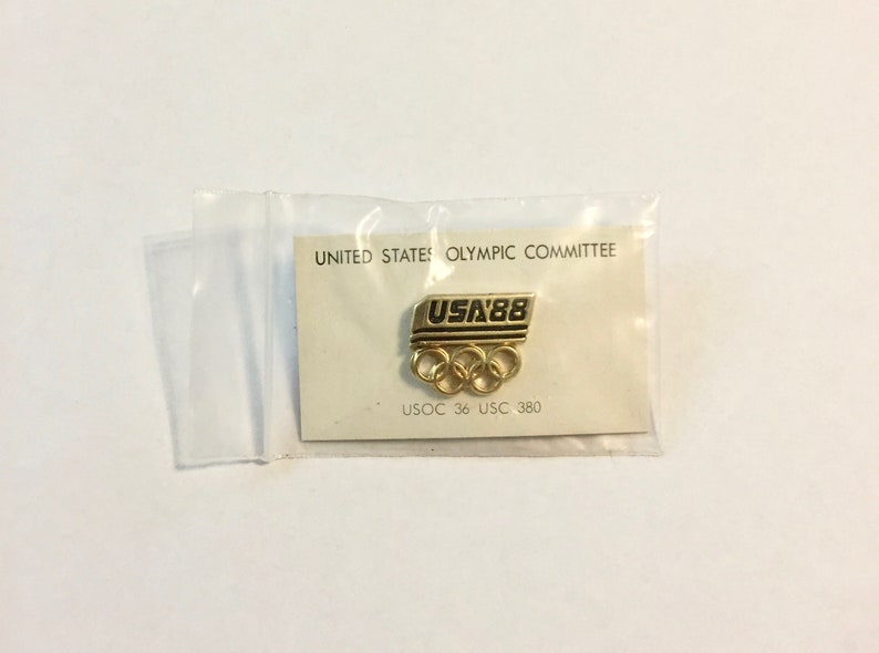1988 USA Olympics Pin * Pinch Lock Back * Mint * USOC 36 USC 380 ...