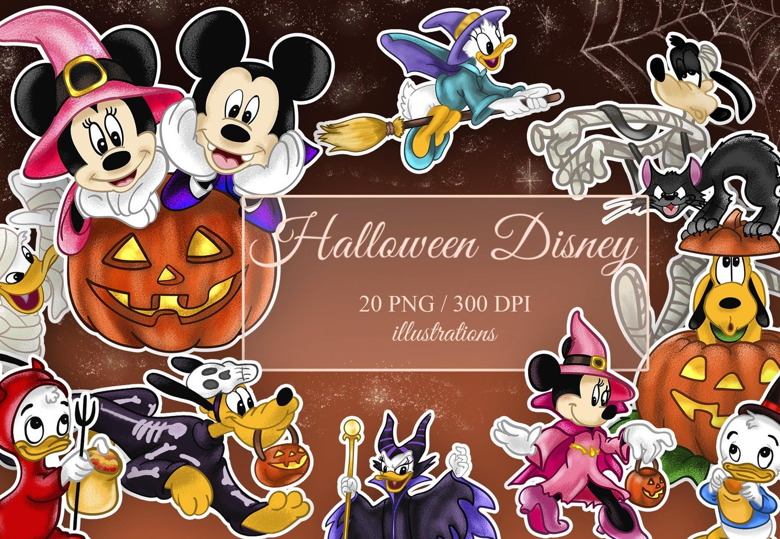 Halloween Disney Clip Art Disney Clip Art Mickey Crew | Etsy