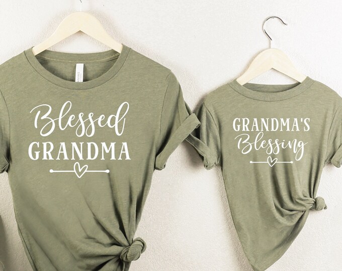 Grandma and Me Shirt, Matching Grandma and Granddaughter Shirts ...