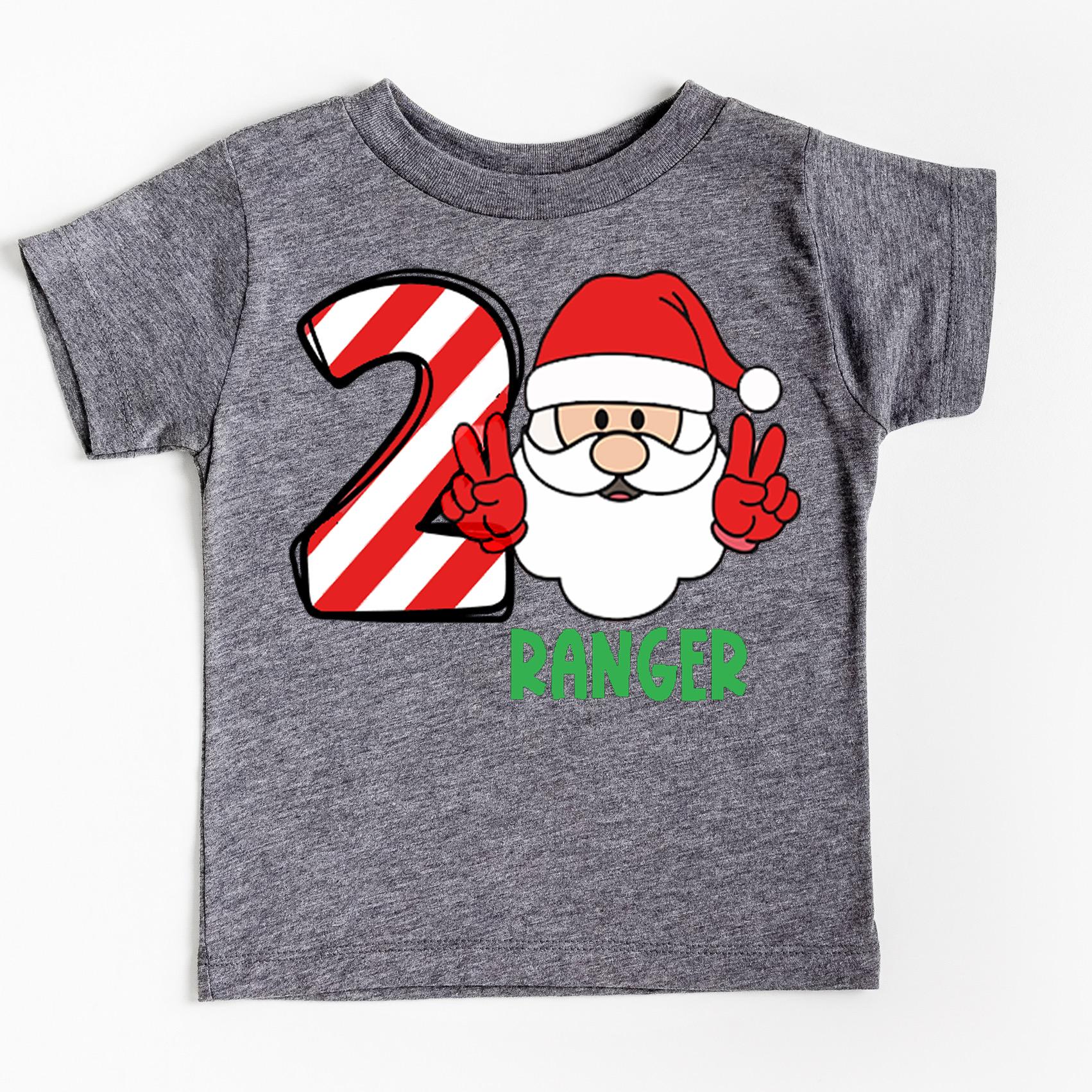 Personalized Santa Face 2nd Birthday Shirt for Girls & Boys - Etsy