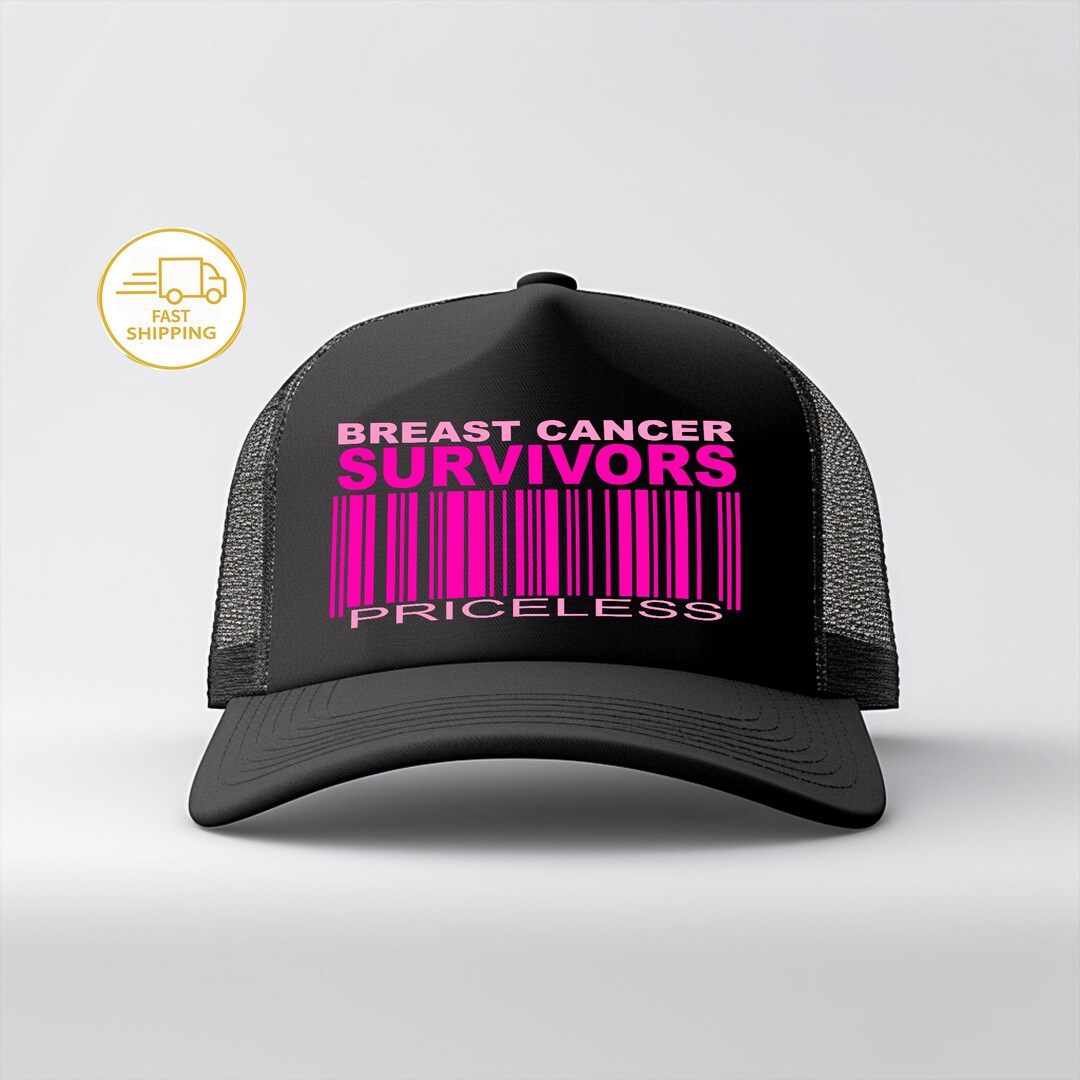 Priceless Barcode Hat | Breast Cancer Awareness Trucker Cap | Pink ...