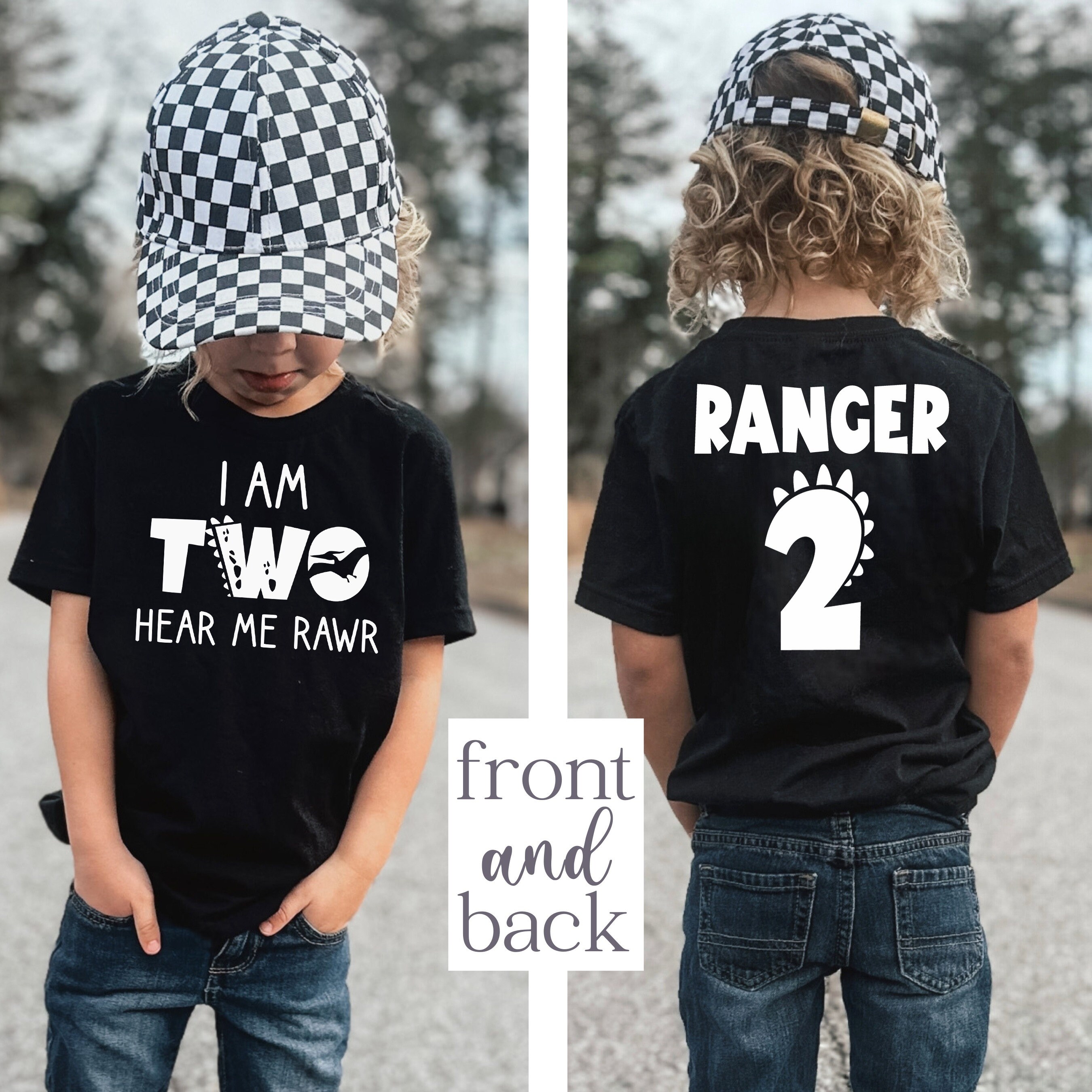Dinosaur Second Birthday Shirt – I Am Two Hear Me Rawr Shirt – Family ...