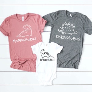 Dinosaur Family Shirts Mamasaurus Dadasaurus Babysaurus Shirt Matching ...