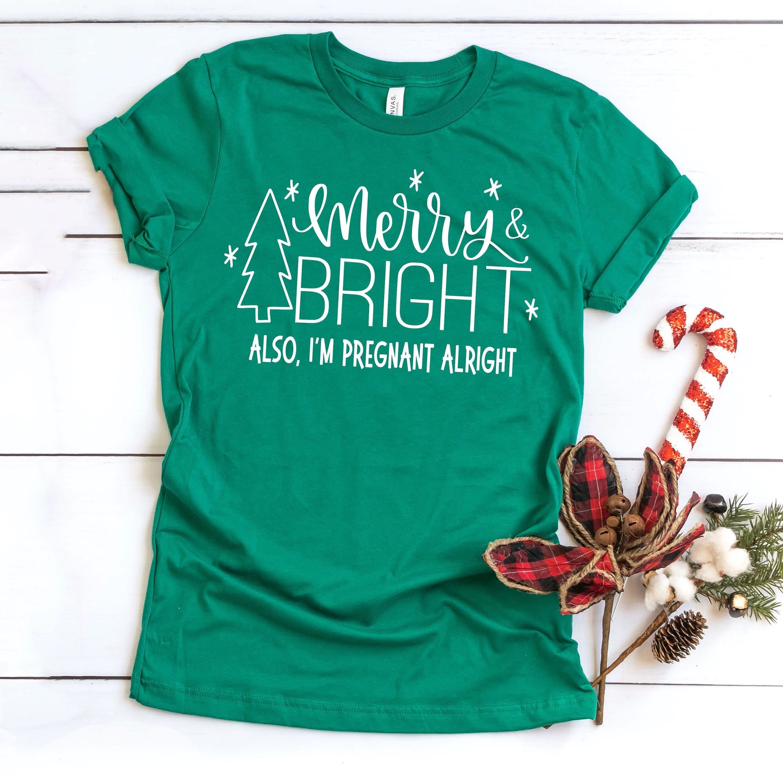 Christmas Pregnancy Announcement Shirt Im Pregnant Etsy