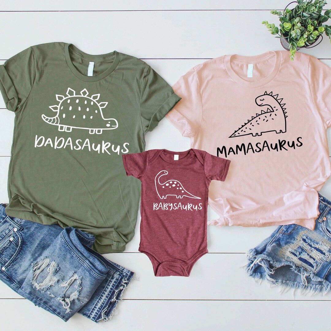 Dinosaur Family Shirts Mamasaurus Dadasaurus Babysaurus Shirt Matching ...