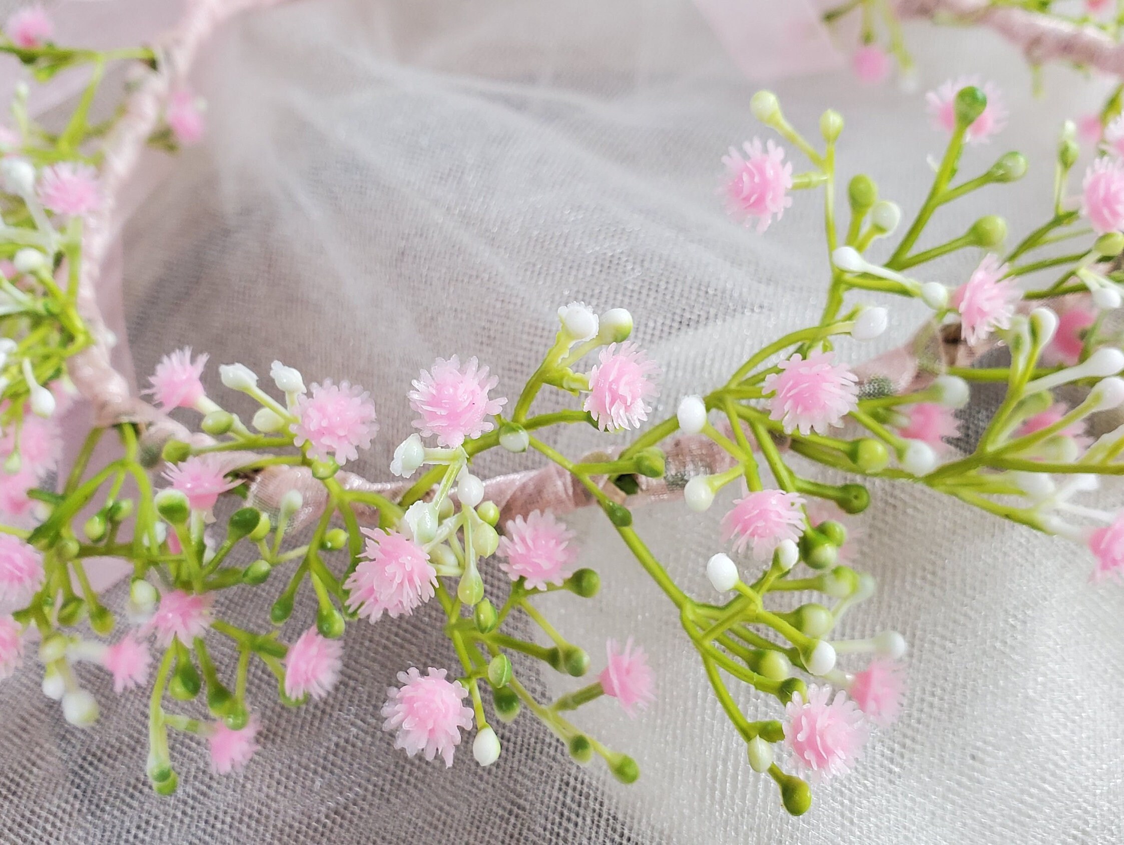 Baby's Breath Flower Crown, Flower Crown Wedding, Flower Girl Crown ...