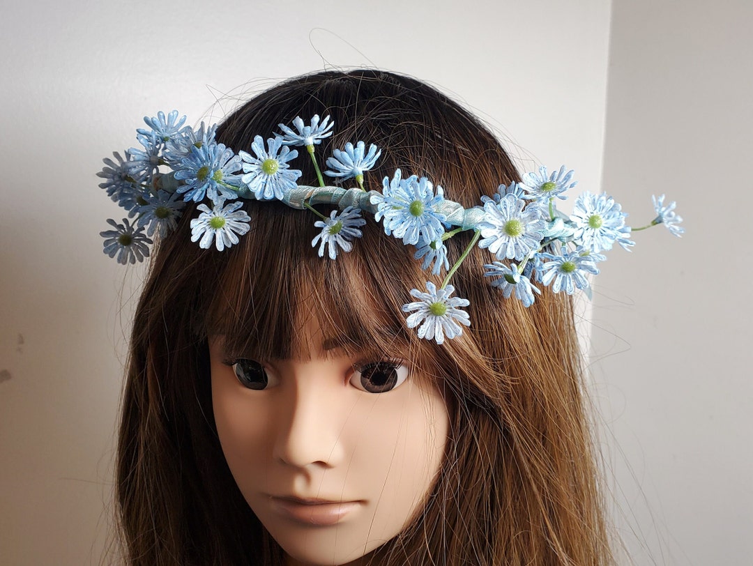 Daisy Flower Crown, Flower Crown Wedding, Flower Girl Crown, Silk ...