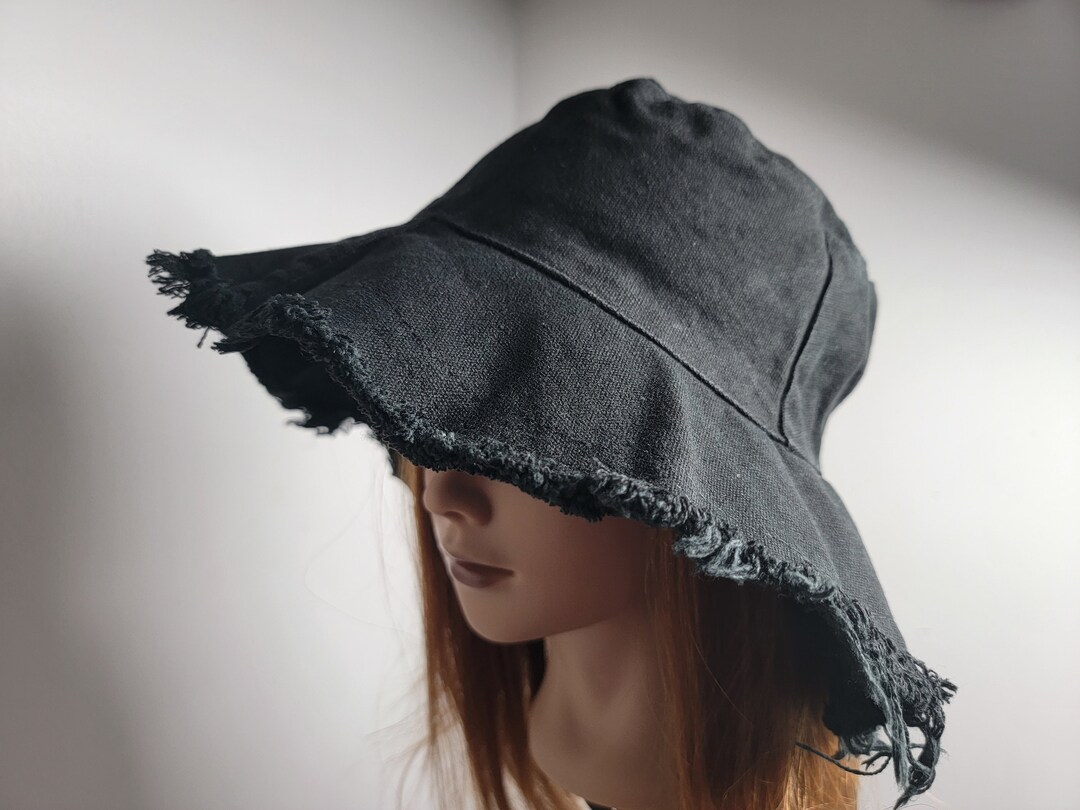 Grunge Black Brim Hat: Goth Harajuku Hip Hop Style - Etsy