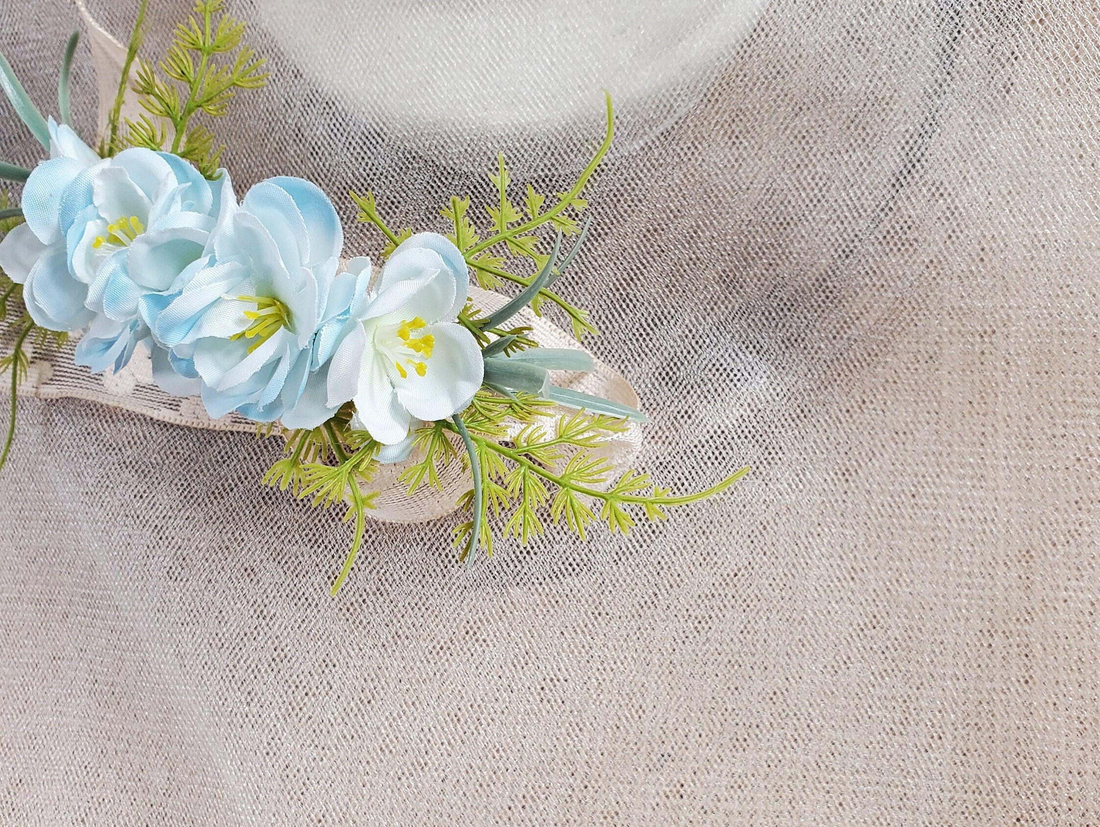 Silk Flowers Corsage for Prom Bridal Wrist Corsage, Wedding Thistle ...