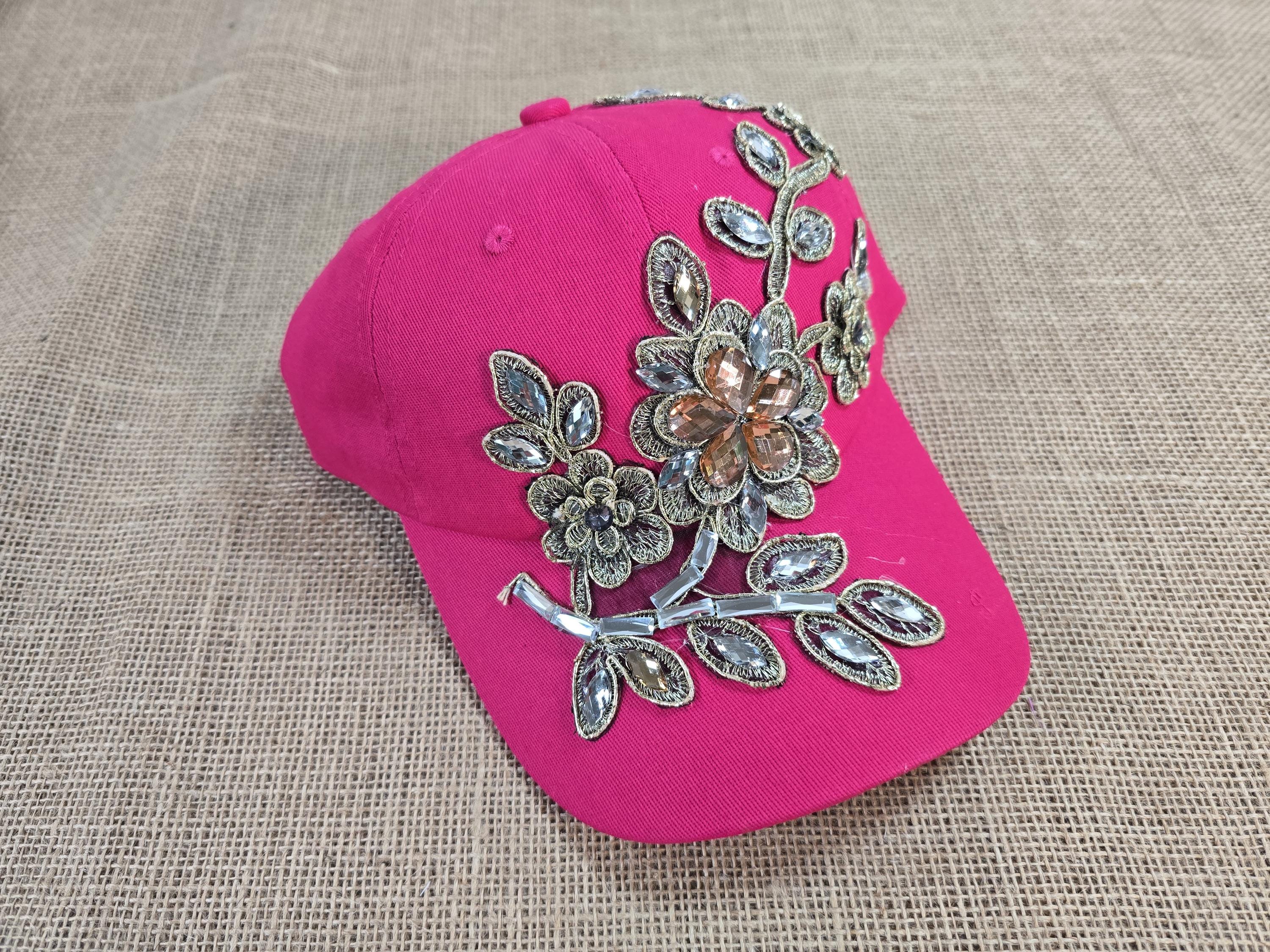 Women Adjustable Rhinestone Bling Hat Baseball Hat Fashion Girl Sports ...