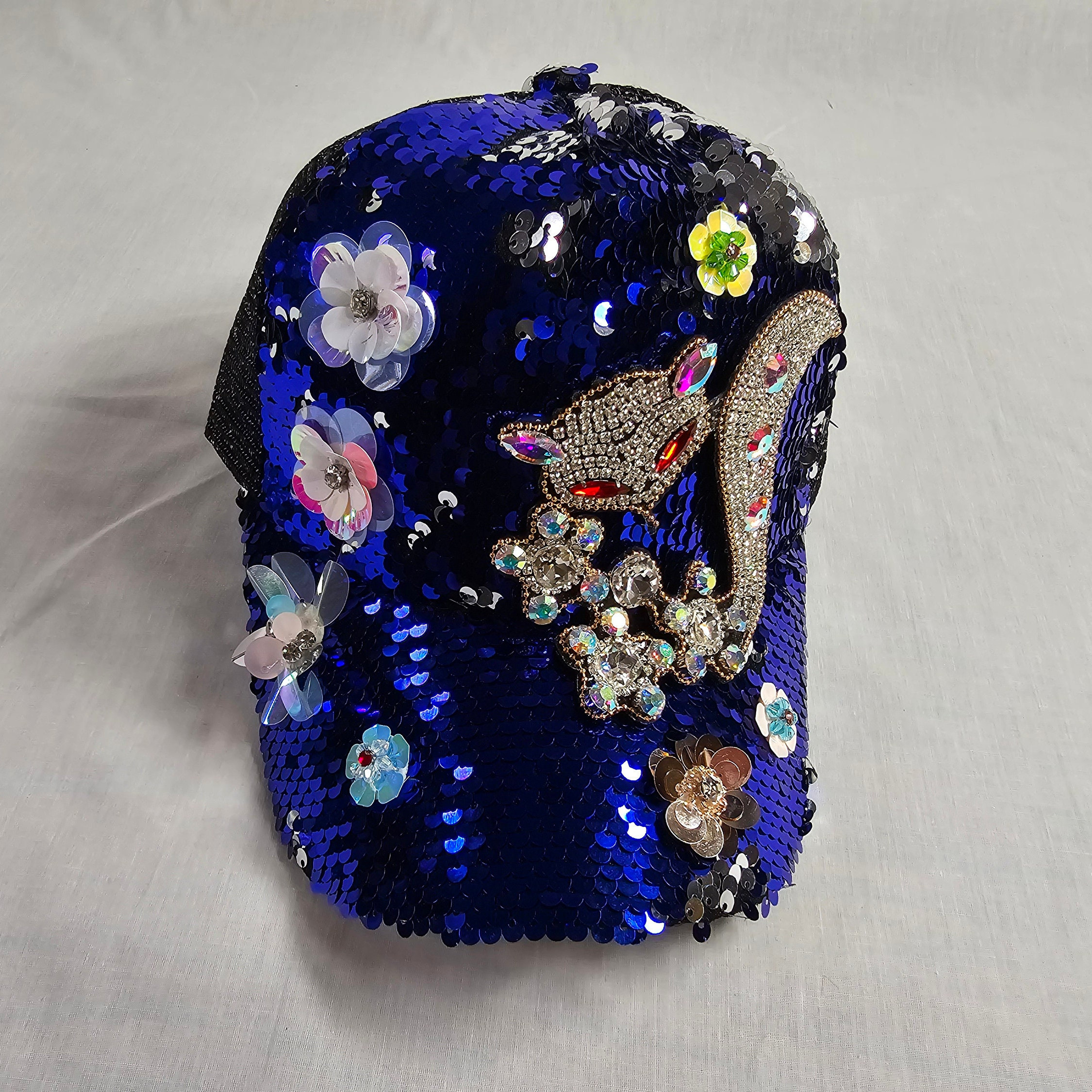 Women Sparkle Bling Rhinestone Adjustable Baseball Hat Girl Sports ...