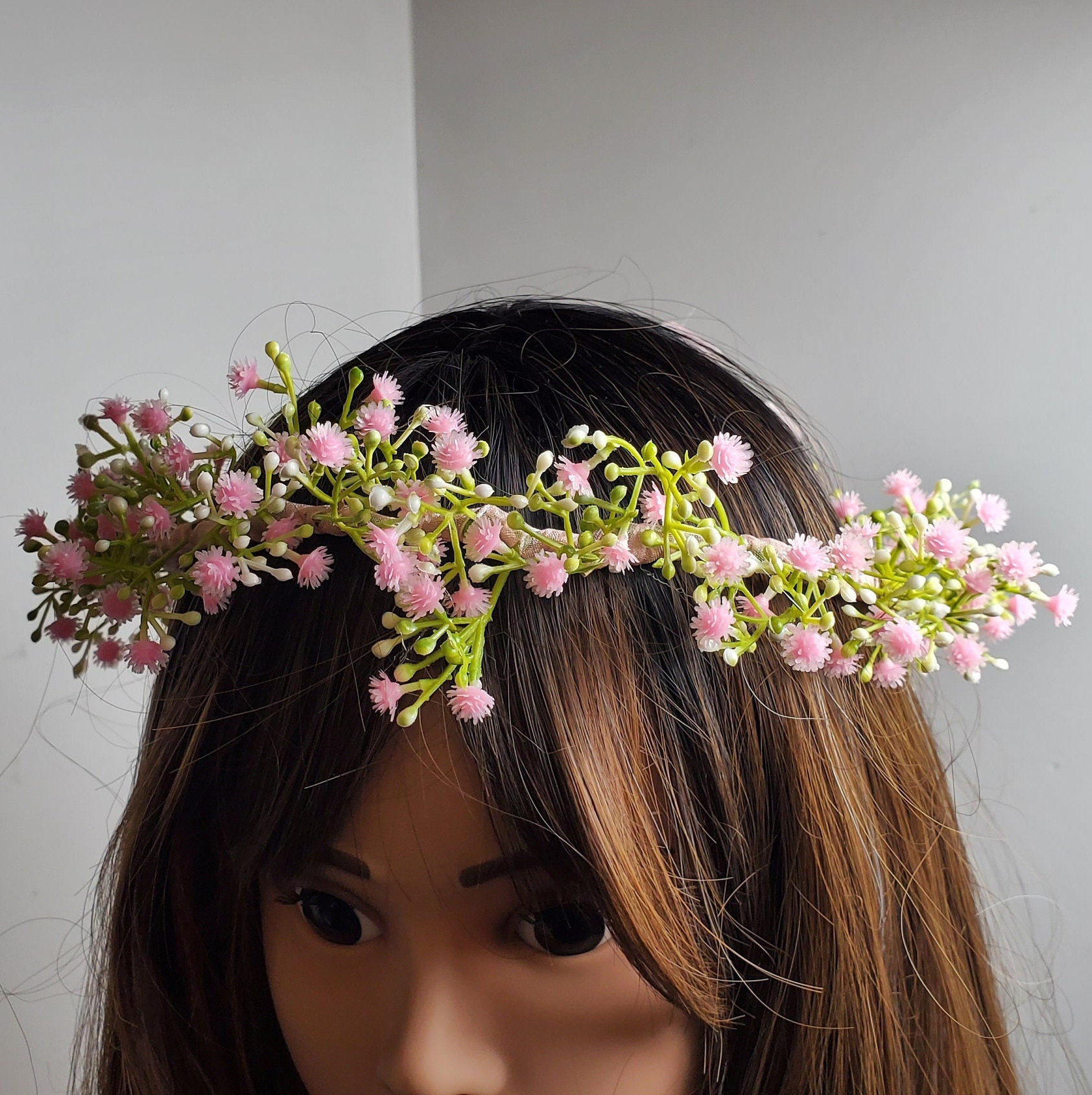 Baby's Breath Flower Crown, Flower Crown Wedding, Flower Girl Crown ...