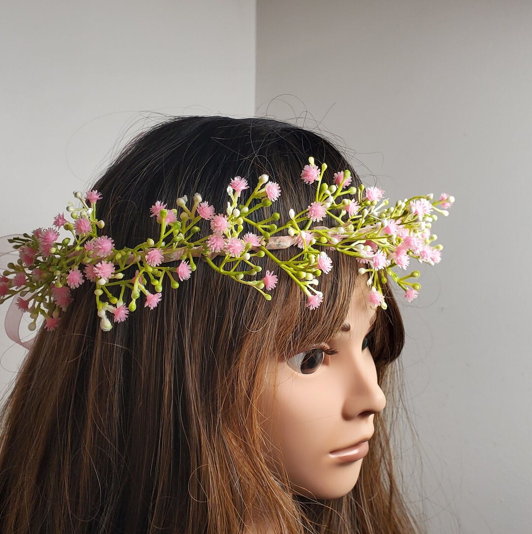 Baby's Breath Flower Crown, Flower Crown Wedding, Flower Girl Crown ...