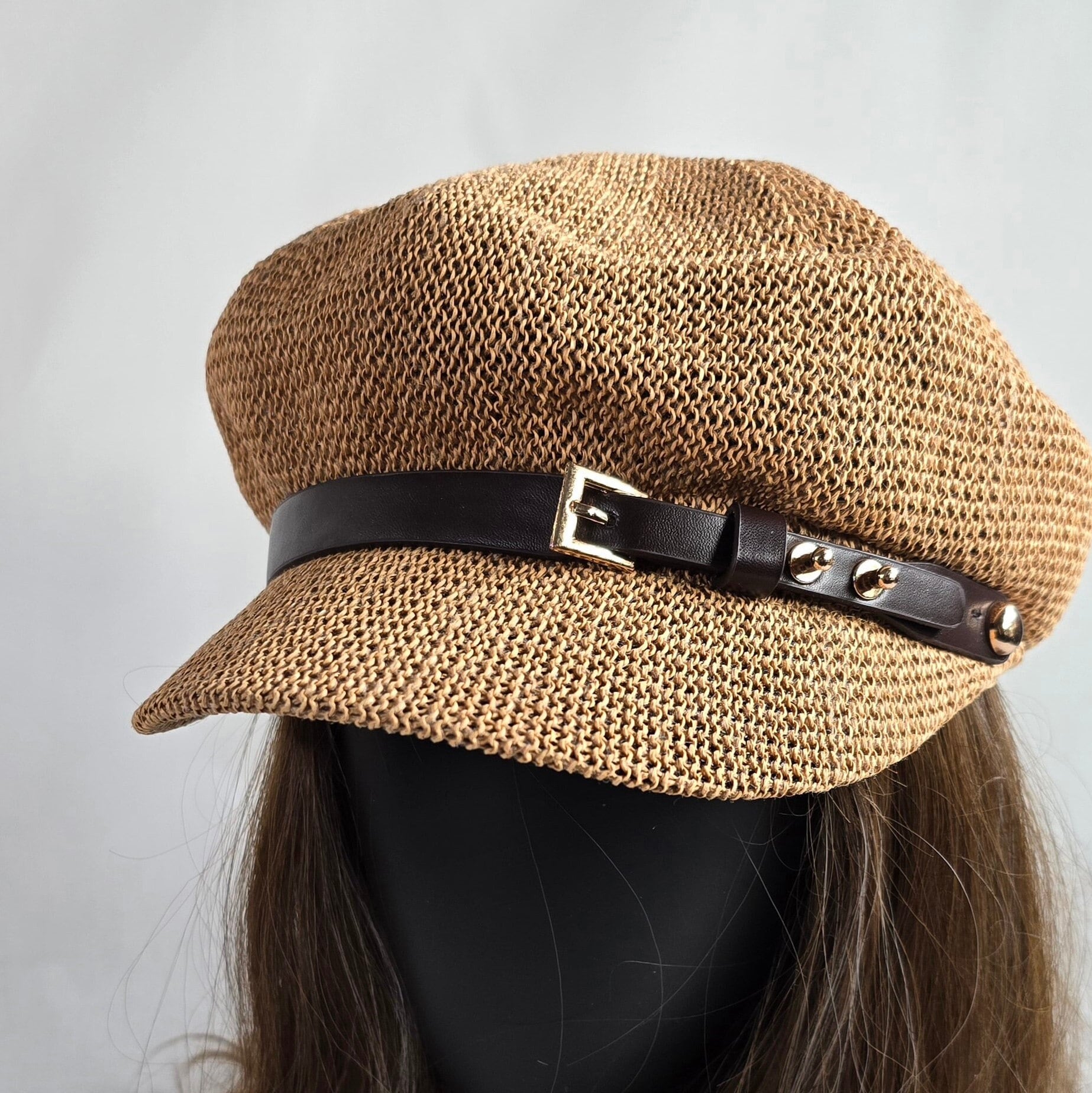 Custom Korean Hollow Out Octagonal Hat Women Summer Straw Thin ...