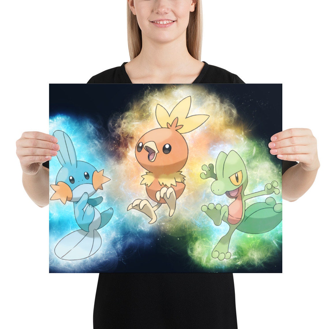 Third Gen Starter Treecko Torchic Mudkip Fanart Wallart Room | Etsy