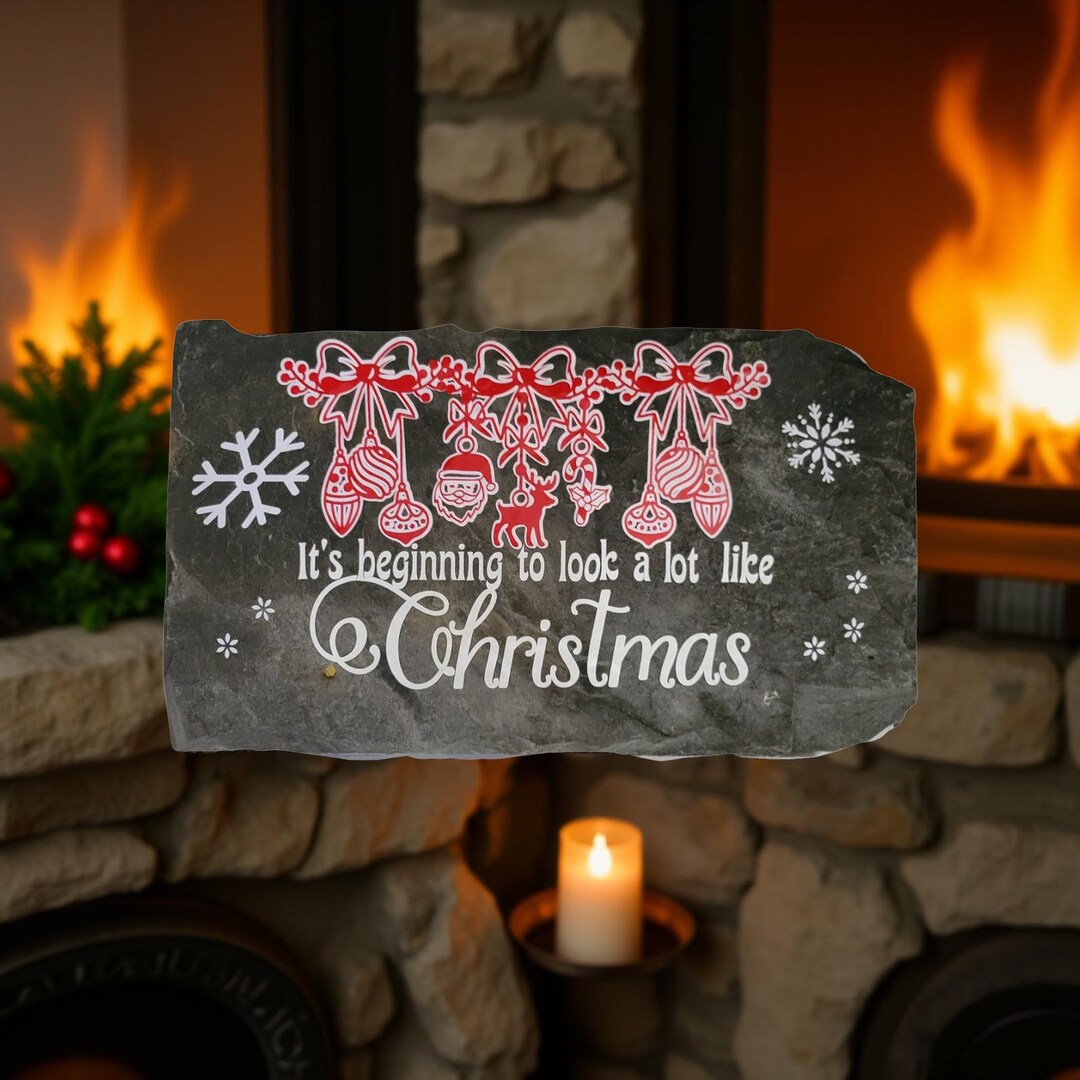 Rustic Buckingham Slate Sign - It's Beginning to Look a Lot Like ...
