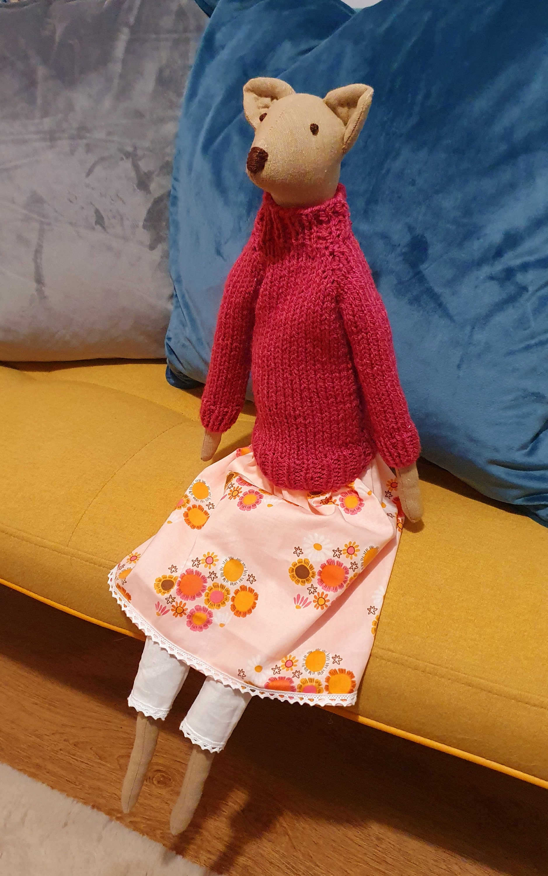 OOAK Large Beautiful Scandi Inspired Cat Beautiful Long Legged Animal ...