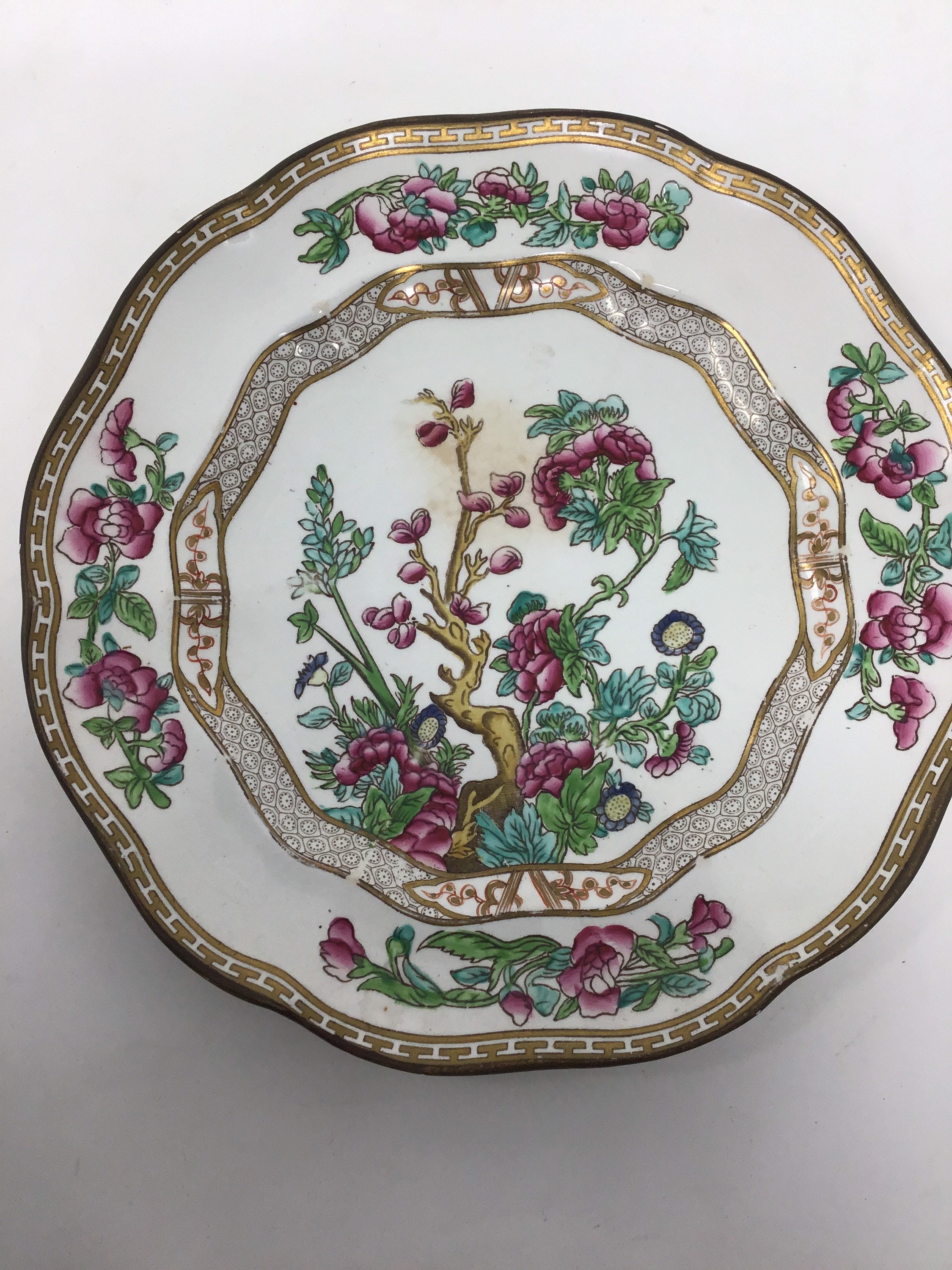 ORIENTAL PLATES Antique Indian Tree by Booths China Plate Made in ...