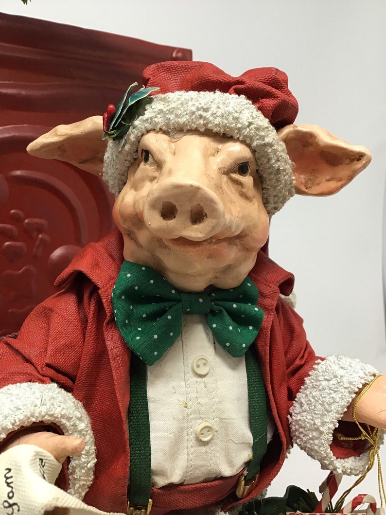 Vintage Whimsical Santa Pig Clothtique Londonshire Nigel | Etsy