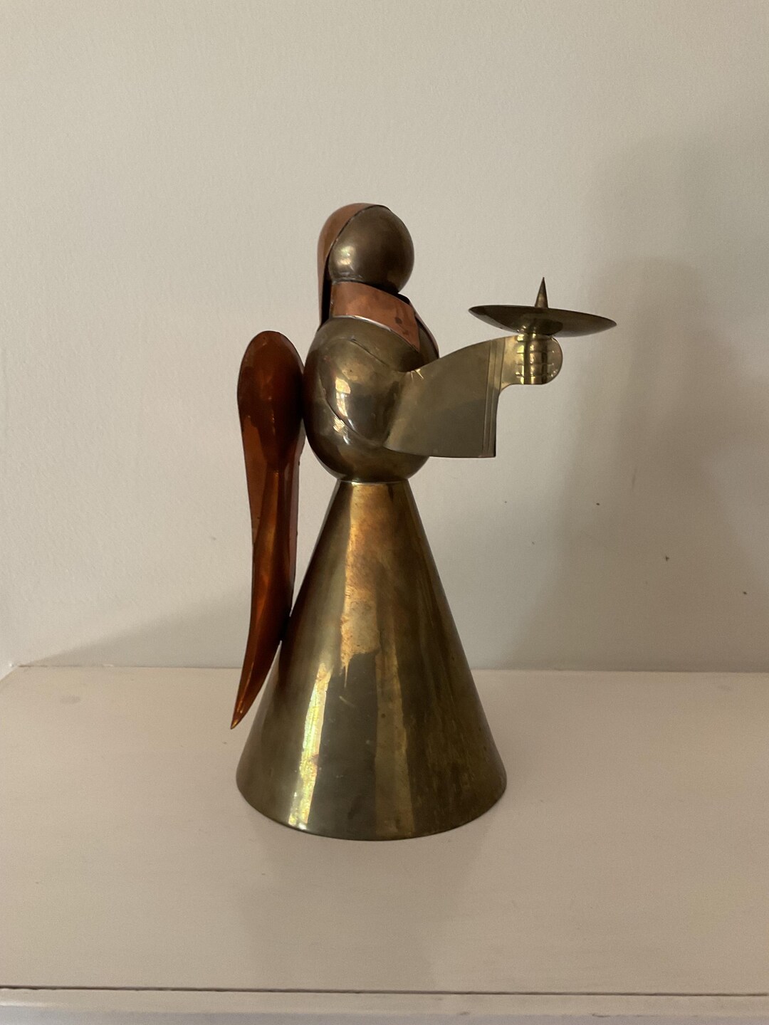 Christmas ANGELS Small Vintage Copper and Brass Angel Candle. Hong Kong ...