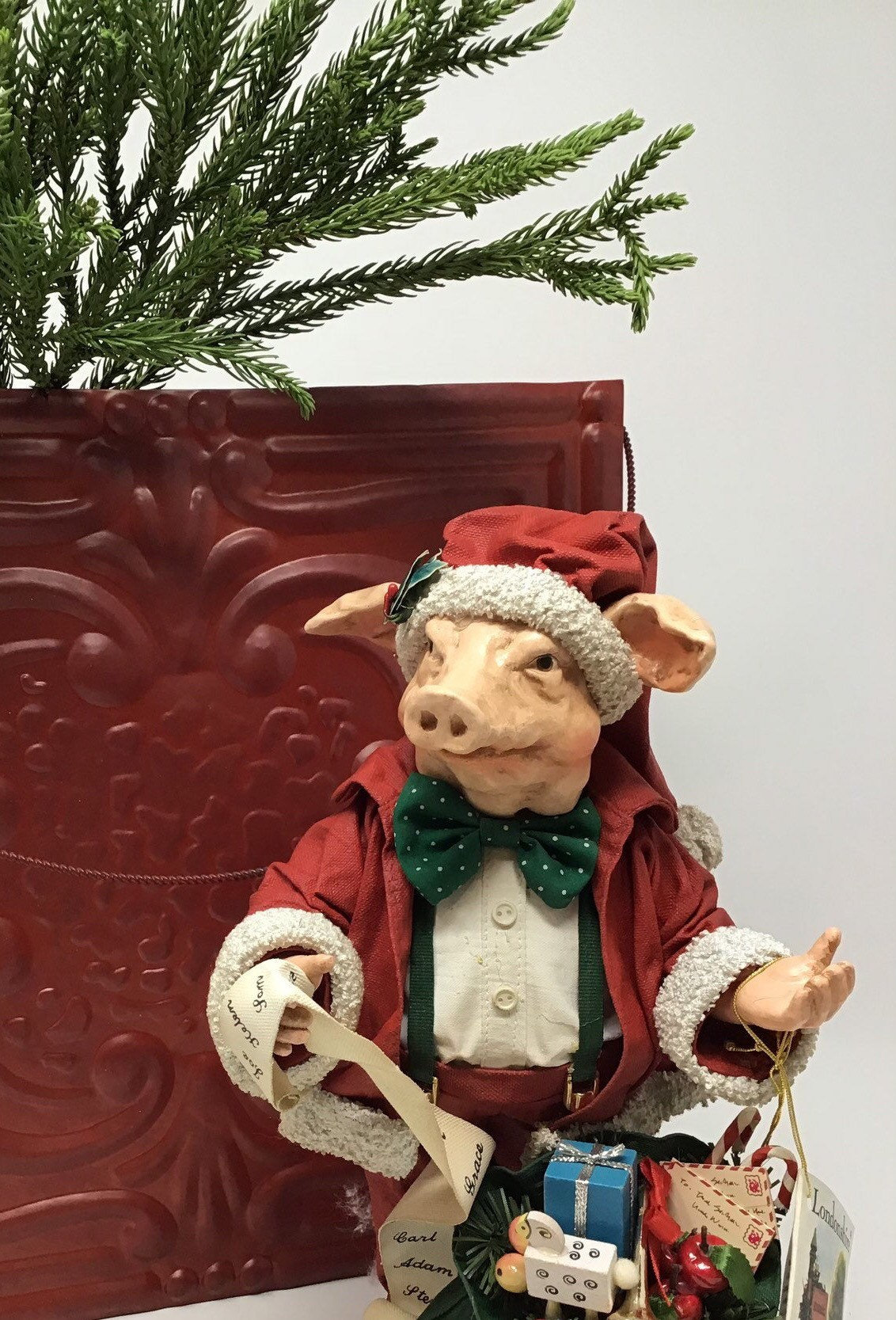 Vintage Whimsical Santa Pig Clothtique Londonshire Nigel | Etsy
