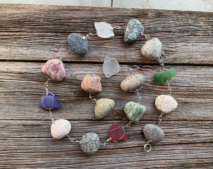 Great Lakes Rock and Tumbled Glass Rain/garden Chain - Etsy