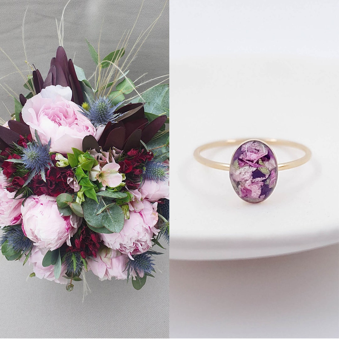 JADE - Fine Oval Wedding Ring on 6x8mm GOLD Setting • UPCYCLING Wedding ...