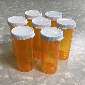 7 Pop Top Pill Bottles, Craft Storage Bottles - Etsy