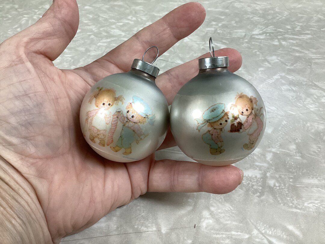 Two Beatrice Button Mini Glass Ornaments, Vintage Hallmark 1975 - Etsy