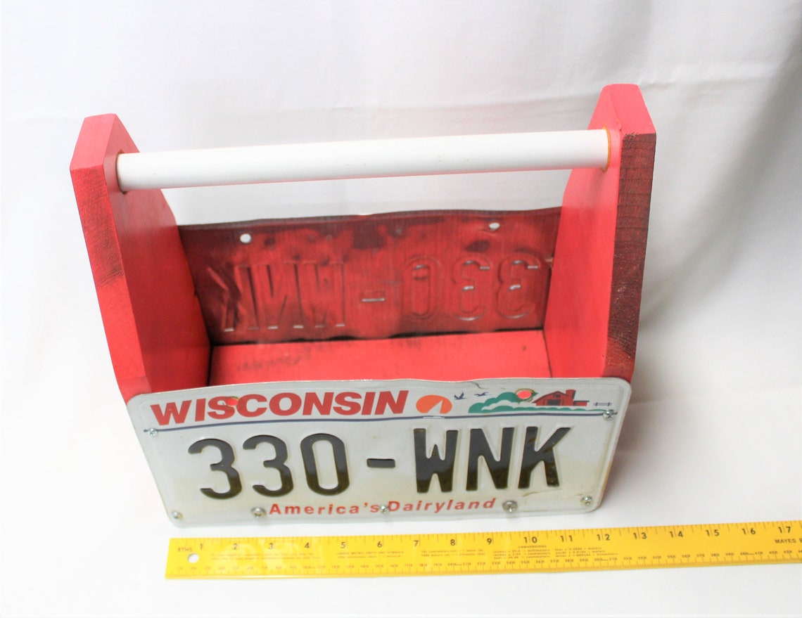 Magazine Rack Redesigned Handmade License Plate Tool Box - Etsy
