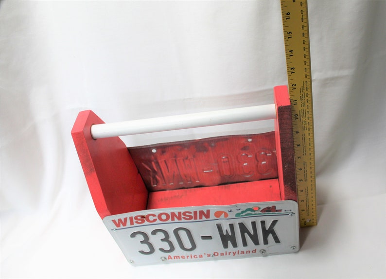 Magazine Rack Redesigned Handmade License Plate Tool Box - Etsy
