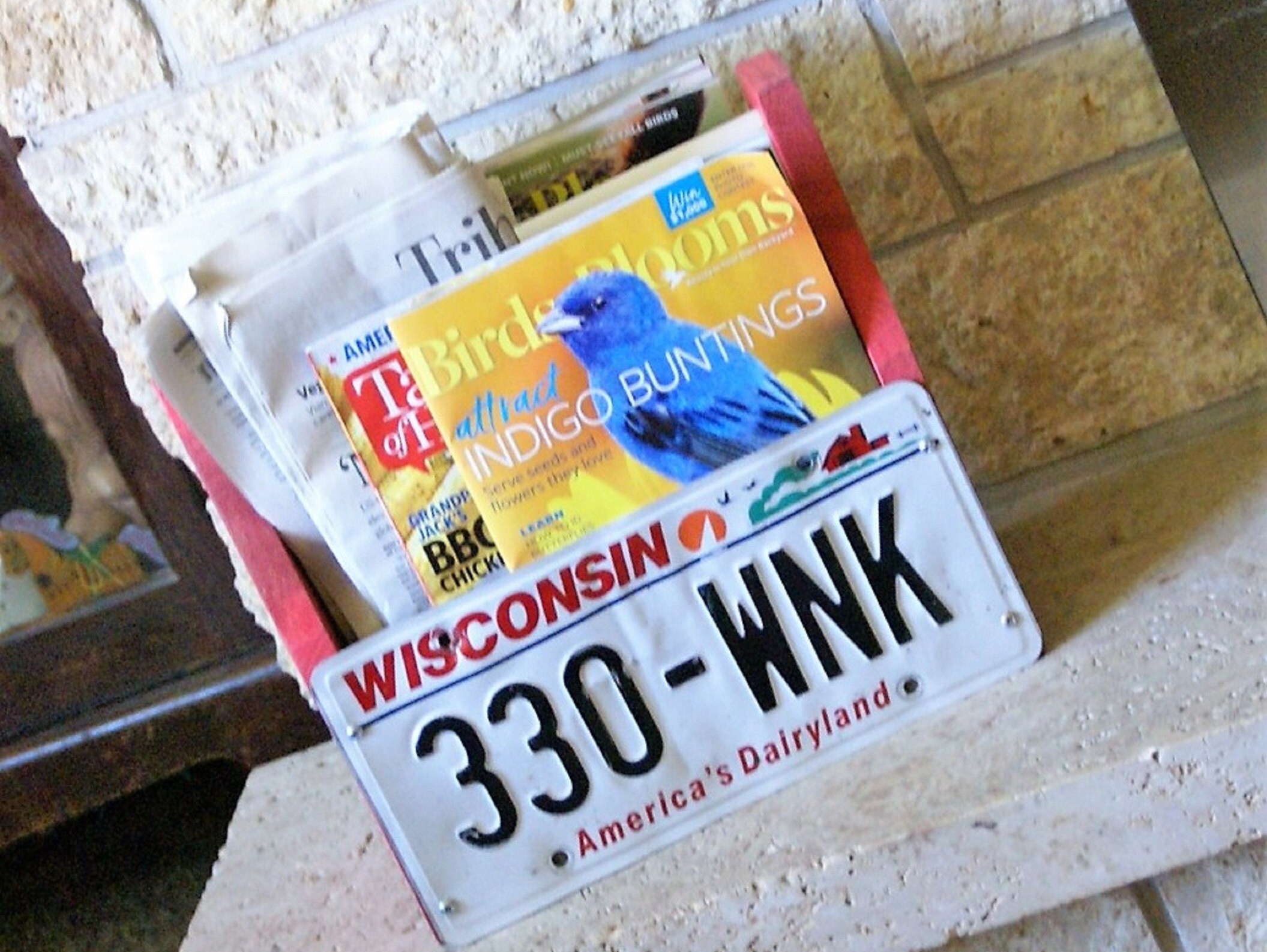 Magazine Rack Redesigned Handmade License Plate Tool Box - Etsy