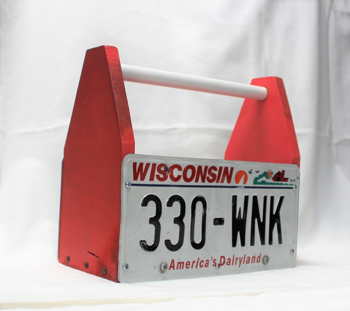 Magazine Rack Redesigned Handmade License Plate Tool Box - Etsy