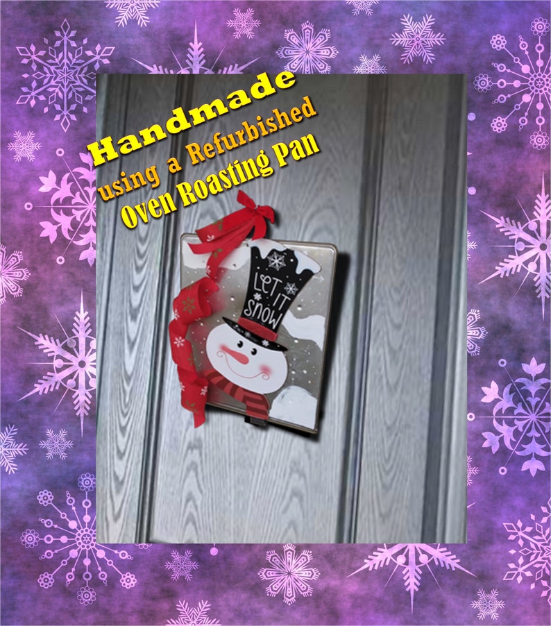 Let It Snow Door Hanger, Christmas Door Signs, Christmas Yard Decor ...