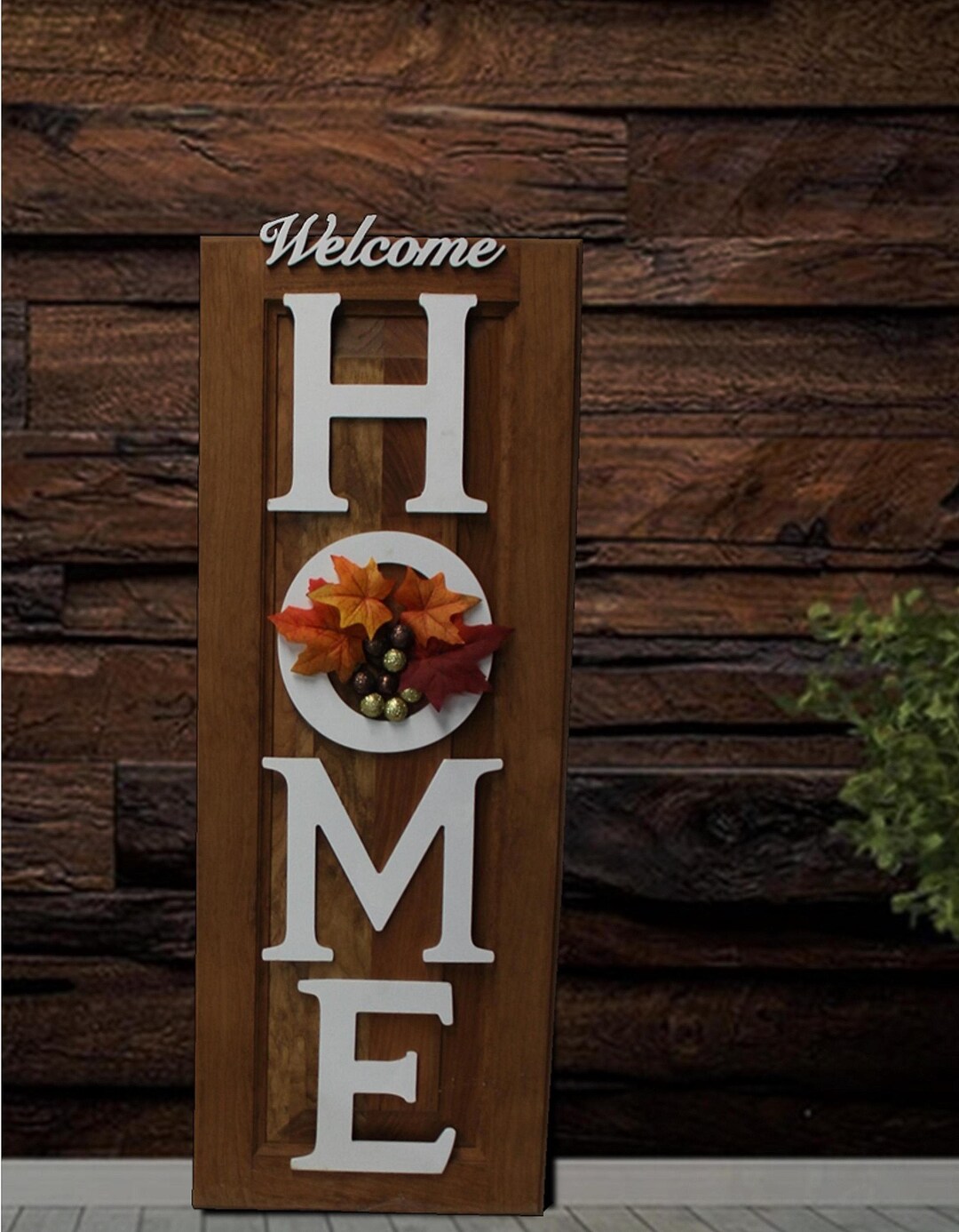 Welcome Home Autumn Sign, Upcycled Doorway Decor - Etsy