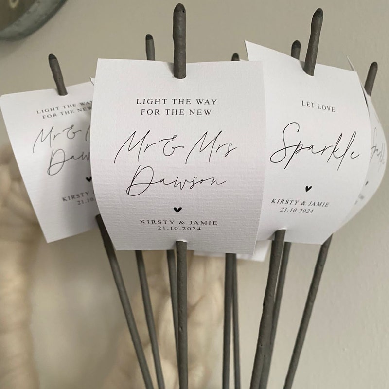 Wedding Sparkler Tag - Etsy
